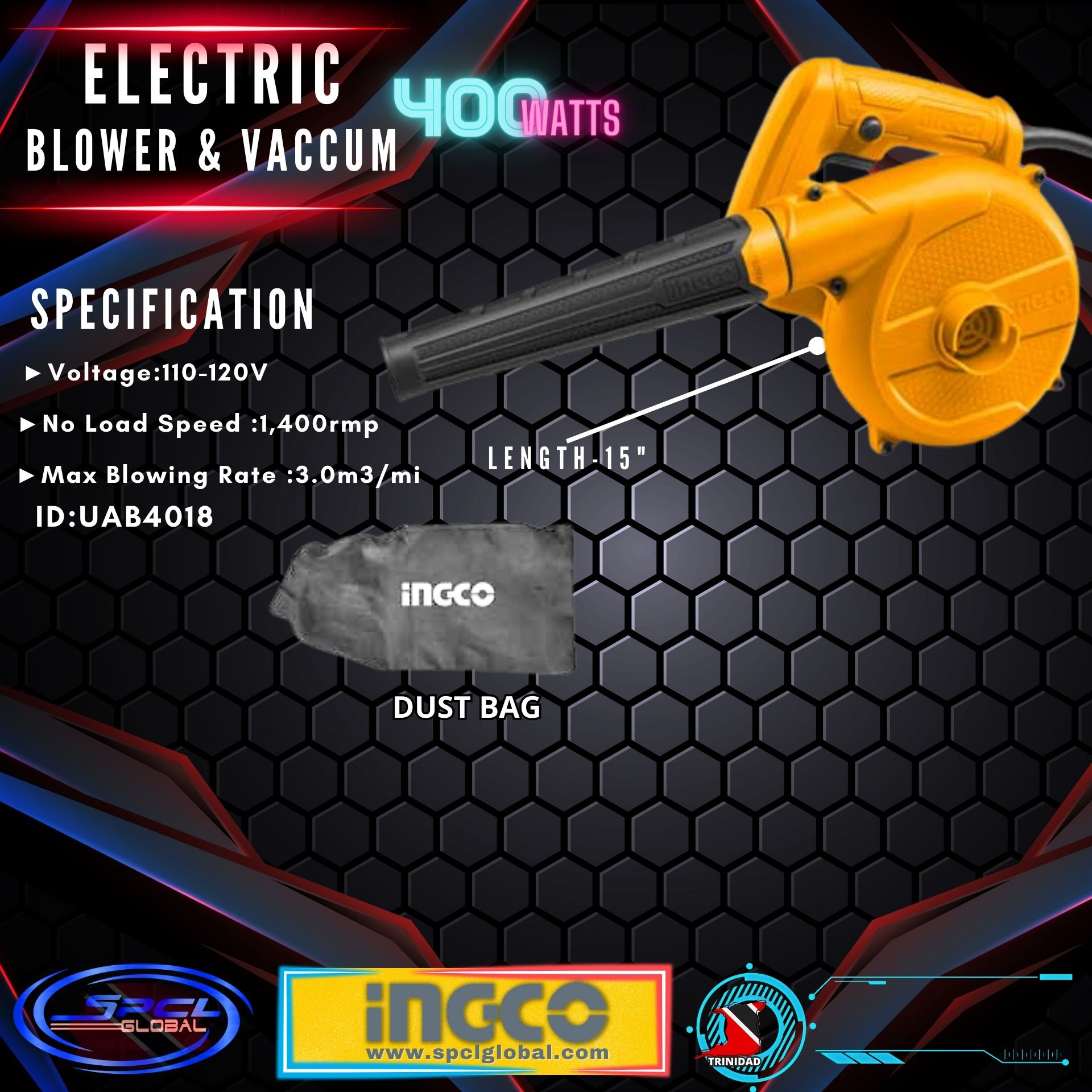 400W BLOWER / VACCUUM - SPCL GLOBAL