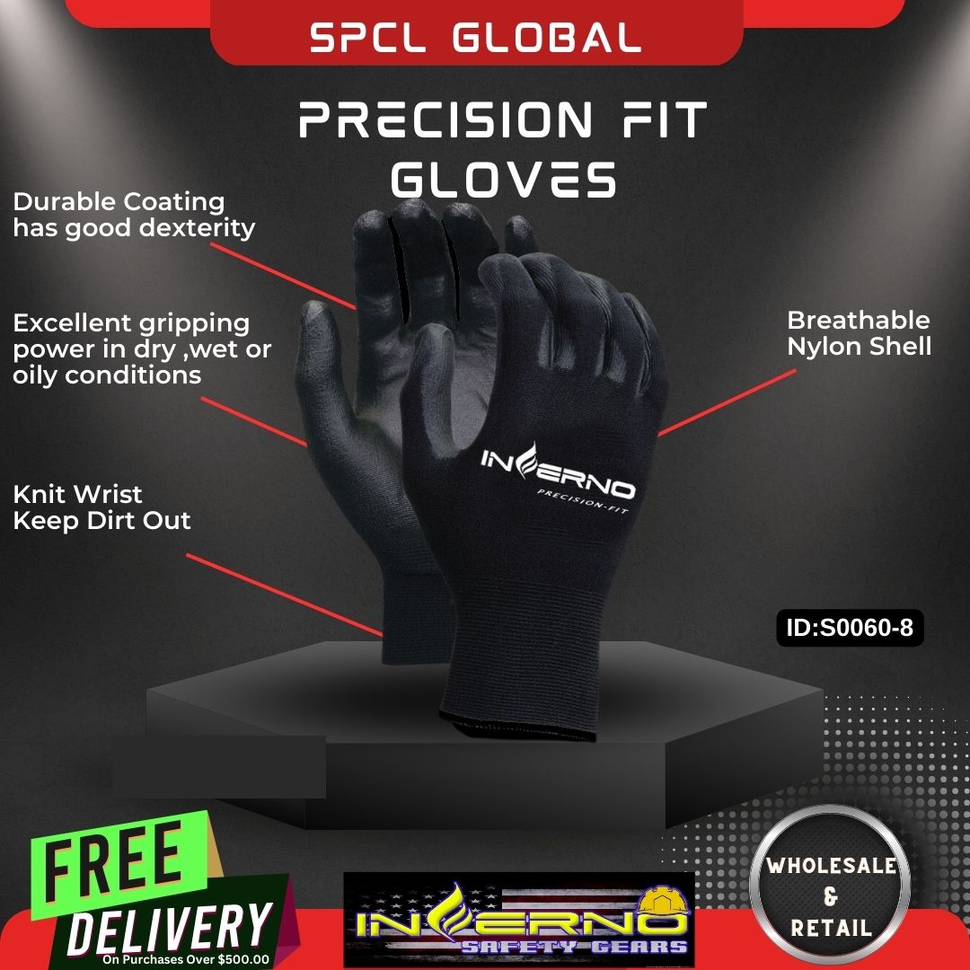 Black Precision Fit Gloves - SPCL GLOBAL