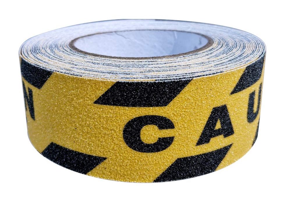 HIGH POWER ANTI SLIP ADHESIVE TAPE WITH CAUTION MARKING 2 INCH X 16.5FT ...