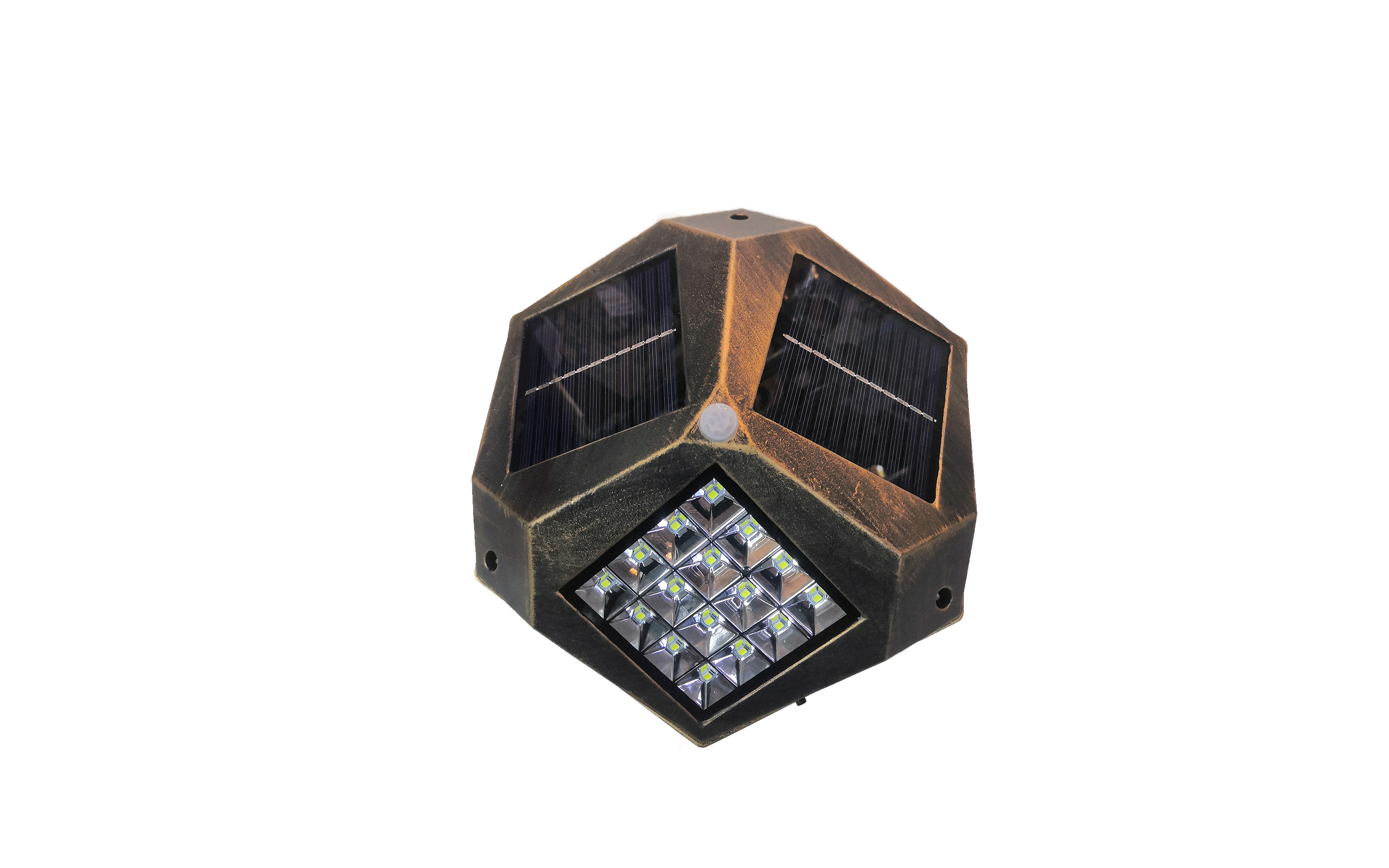 SOLAR LED WALL LIGHT GOLD - SPCL GLOBAL