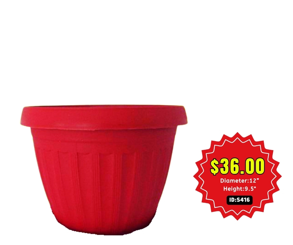 Plastic Plant Pot 12 inches x 9.5 inches - SPCL GLOBAL