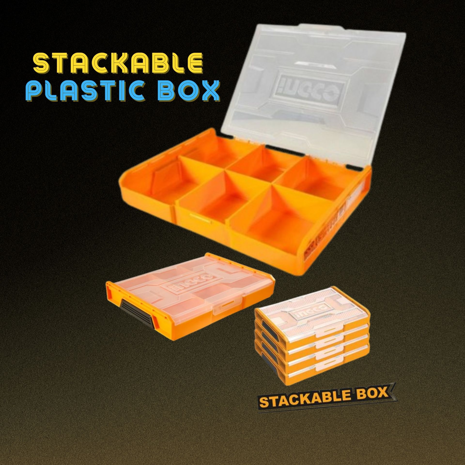 INGCO STACKABLE PLASTIC BOX - SPCL GLOBAL