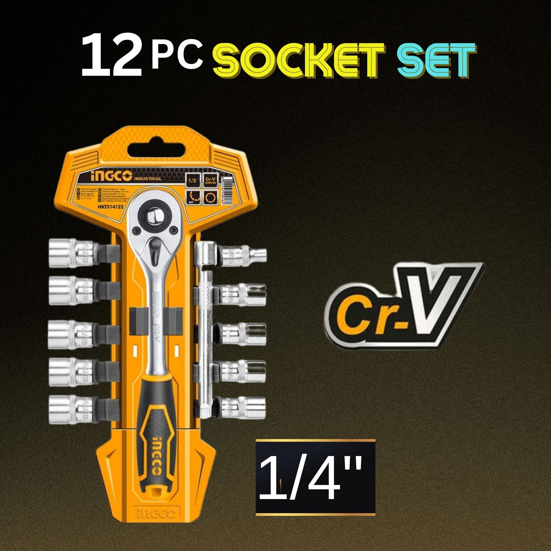 INGCO 12 PCS 1/4" SOCKET SET - SPCL GLOBAL