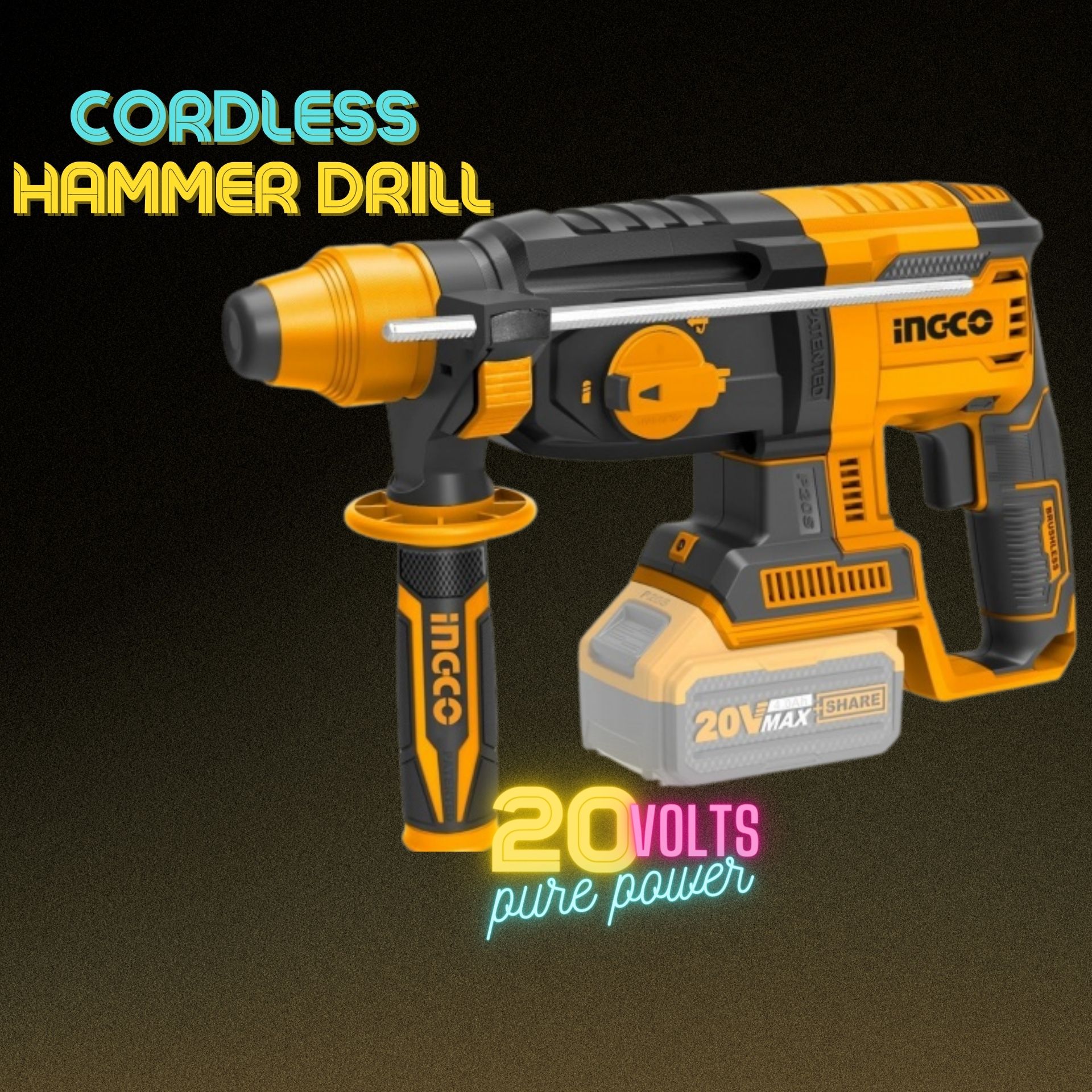 INGCO 20V CORDLESS ROTARY HAMMER DRILL - SPCL GLOBAL