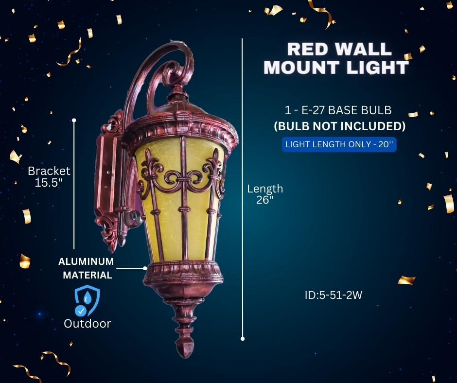 RED WALL MOUNT LIGHT - SPCL GLOBAL