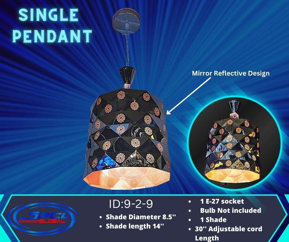 ORANGE SINGLE PENDANT WITH MIRROR REFLECTIVE DESIGN - SPCL GLOBAL