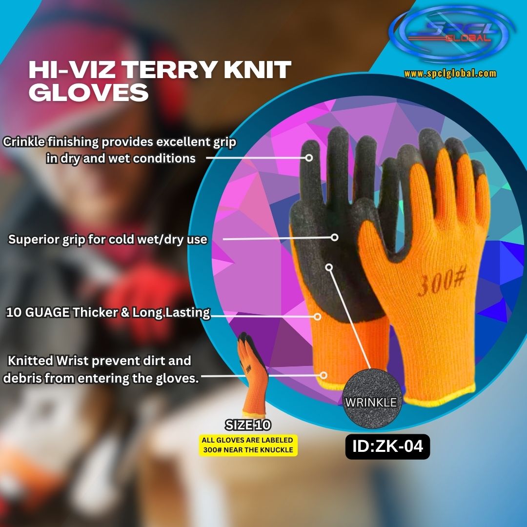 HI-VIZ TERRY KNIT GLOVES - SPCL GLOBAL