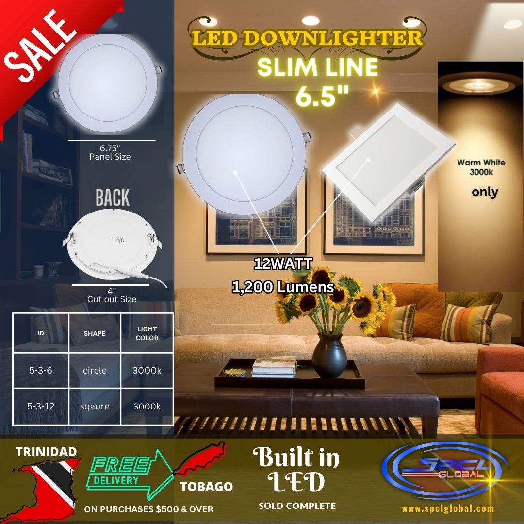 Slim Panel Downlight LED 6.5 Inch, 12 Watt - SPCL GLOBAL