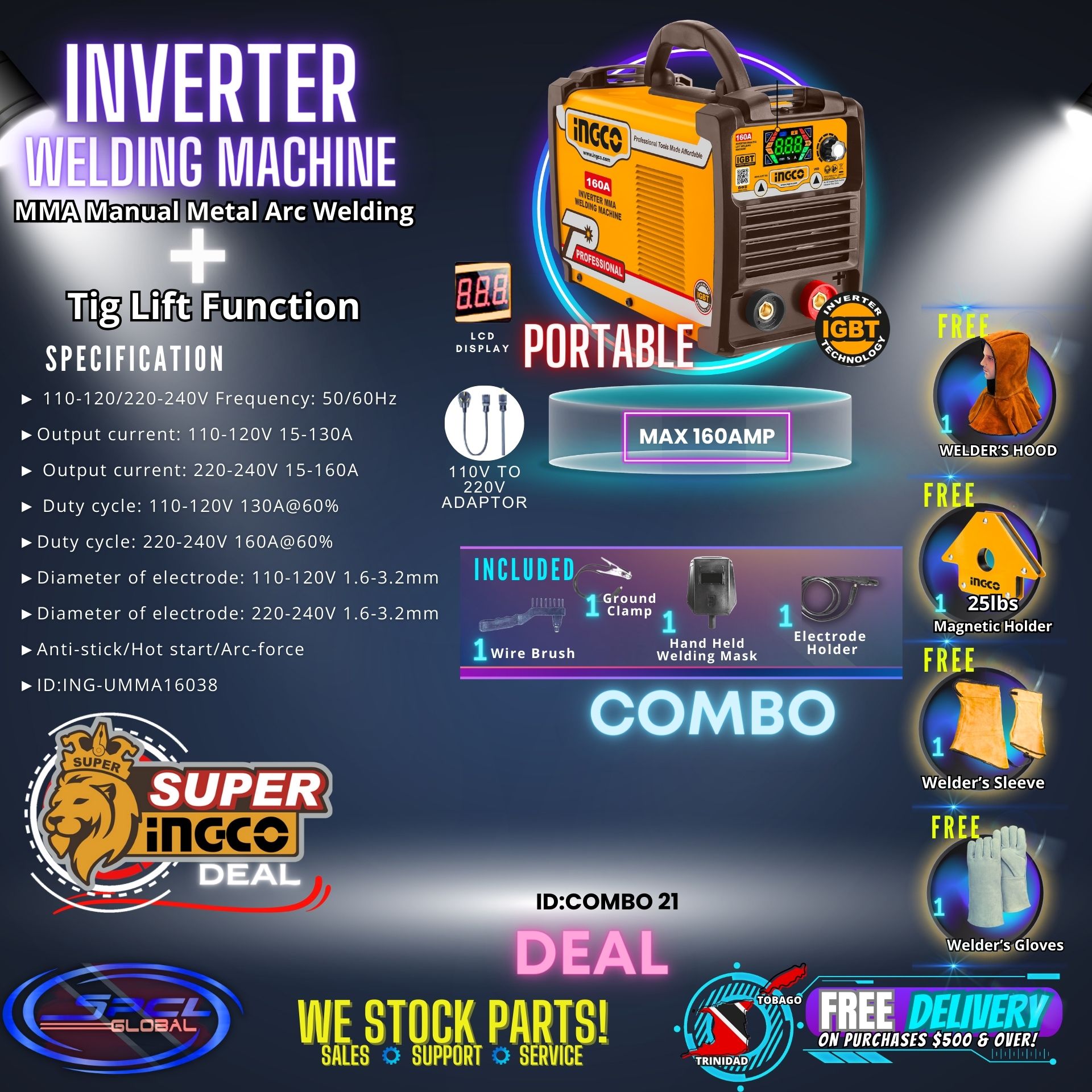 COMBO 21 (WELDING PLANT + ACCESSORIES) - SPCL GLOBAL