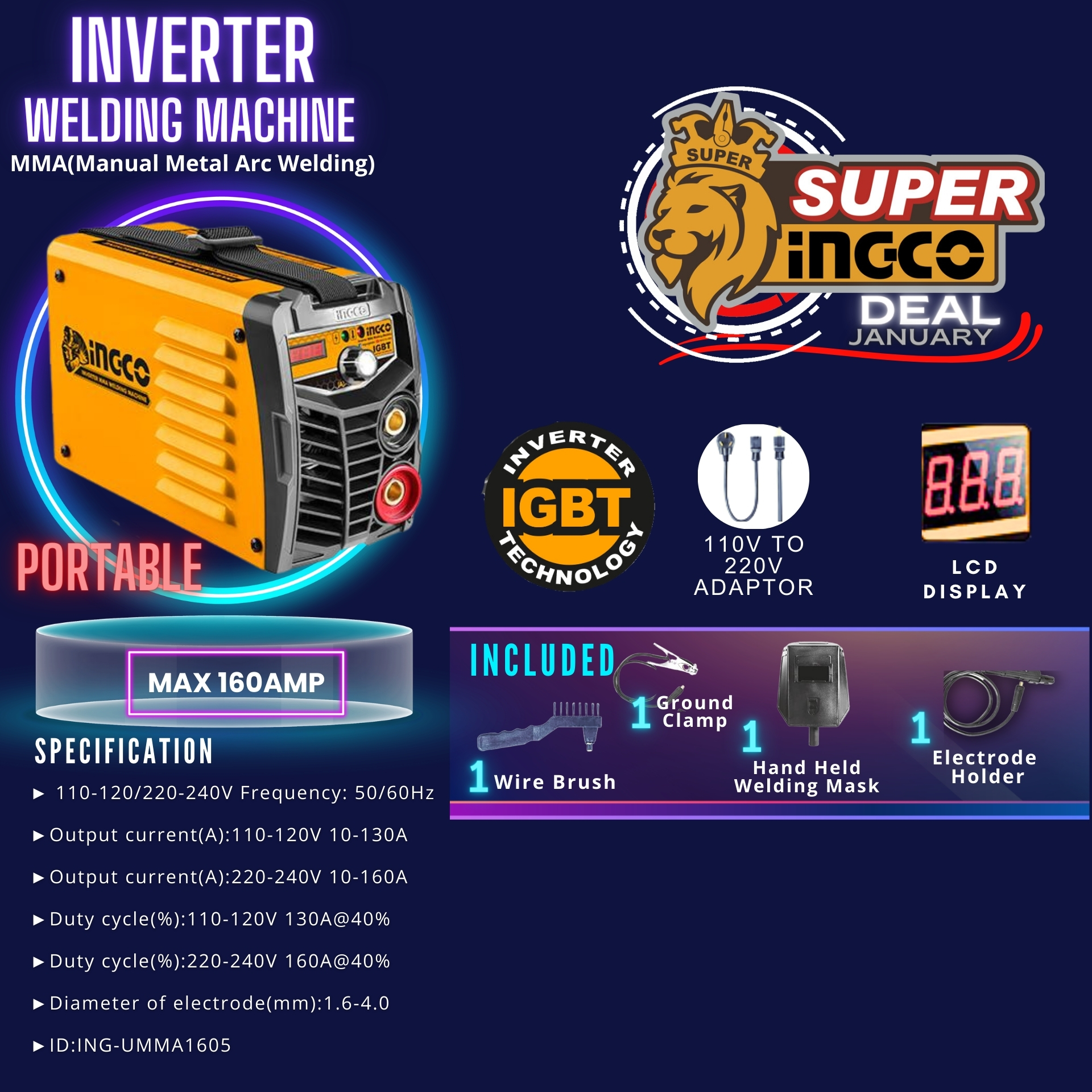INVERTER WELDING MACHINE (MMA Manual Metal Arc Welding ) - SPCL GLOBAL