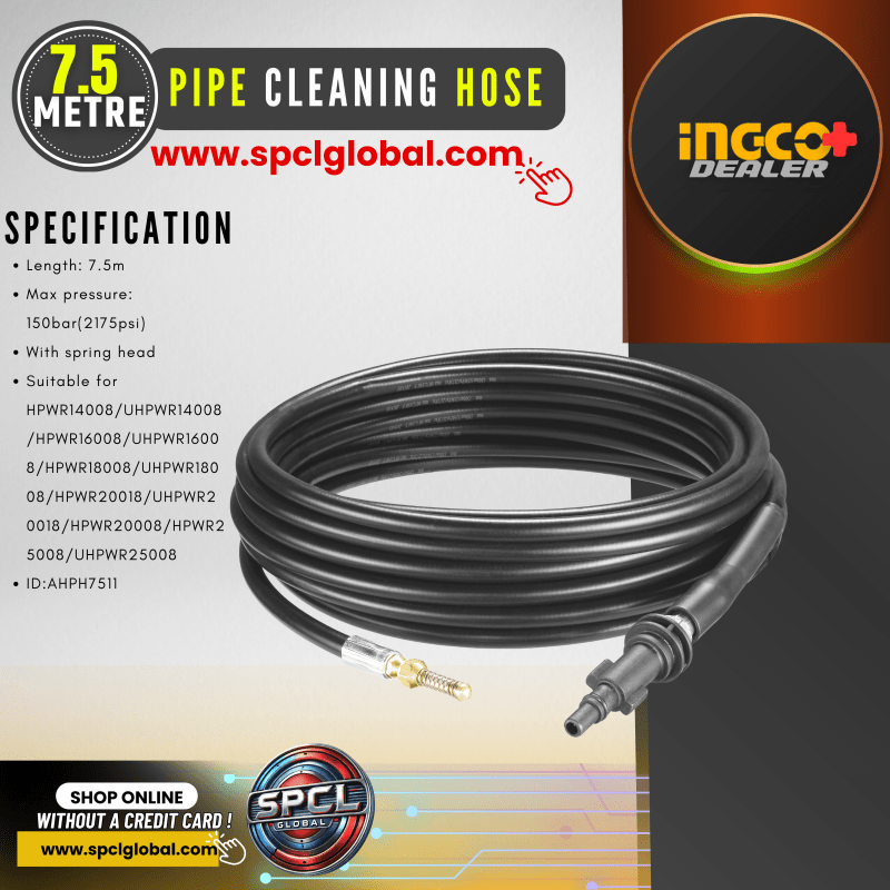 PIPE CLEANING HOSE FOR ELECTRIC PRESSURE WASHER - SPCL GLOBAL