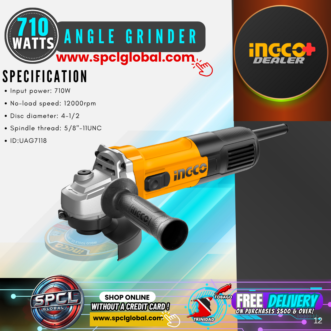 4-1/2" ANGLE GRINDER 710W - SPCL GLOBAL