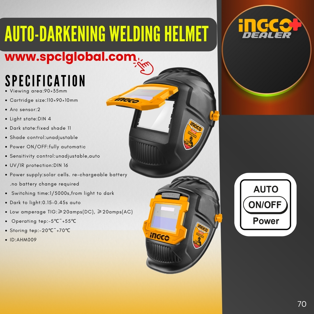 AUTO DARKENING WELDING HELMET - SPCL GLOBAL