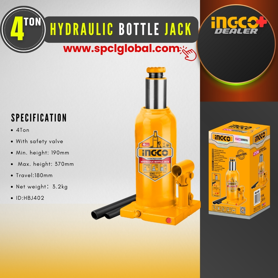 4TON HYDRAULIC BOTTLE JACK - SPCL GLOBAL