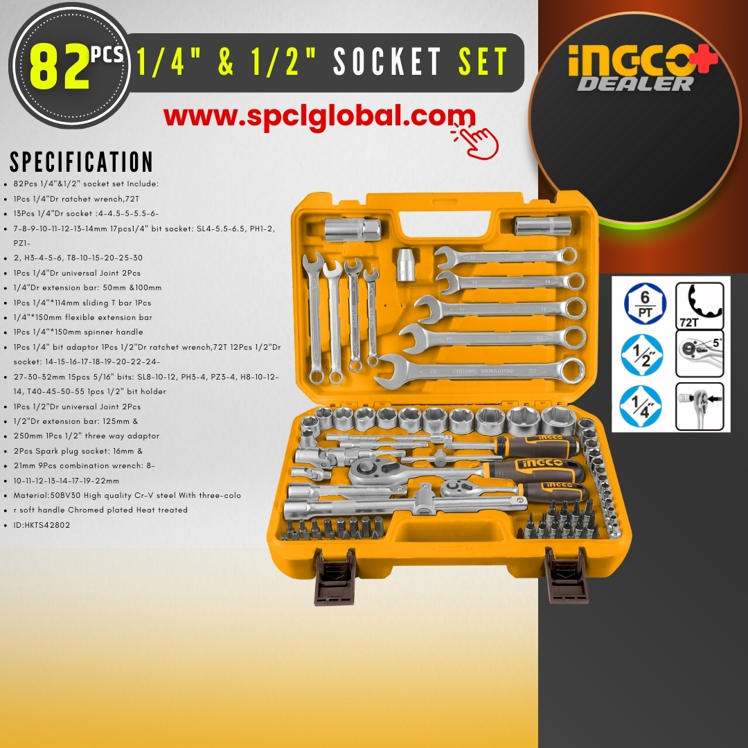 82PC 1/4" AND 1/2" SOCKET SET - SPCL GLOBAL
