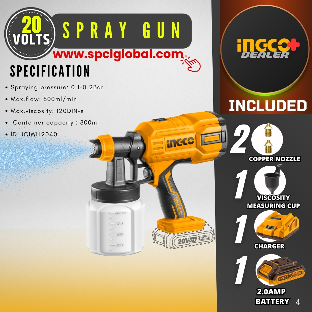 20V CORDLESS SPRAY GUN - SPCL GLOBAL