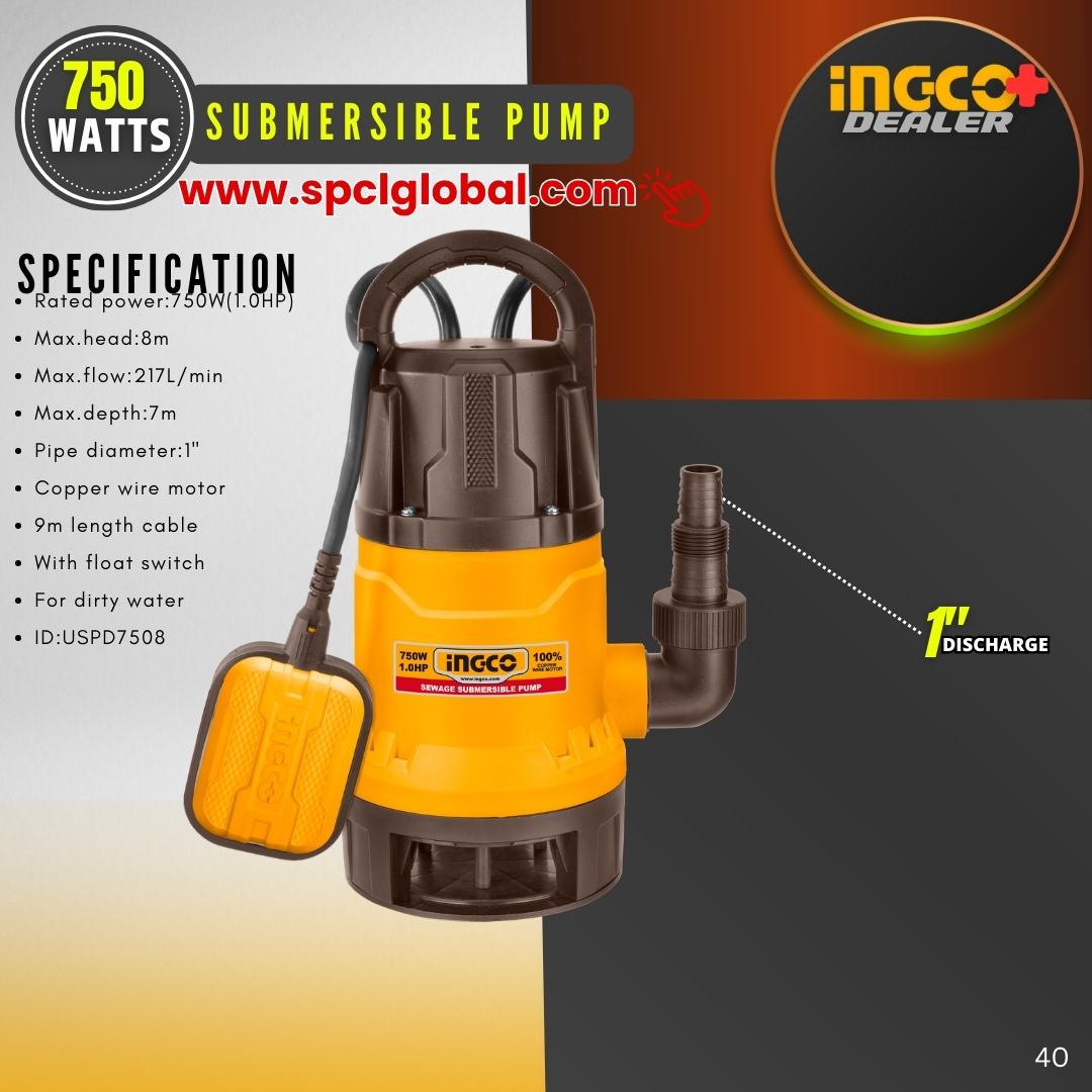 750W SUBMERSIBLE PUMP - SPCL GLOBAL